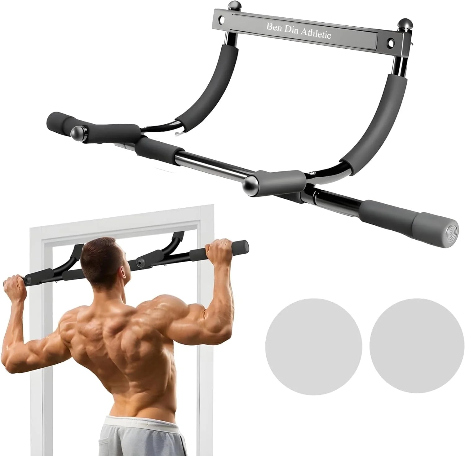 Versatile Black Doorway Pull-Up Bar for Ultimate Upper Body Strength T ...